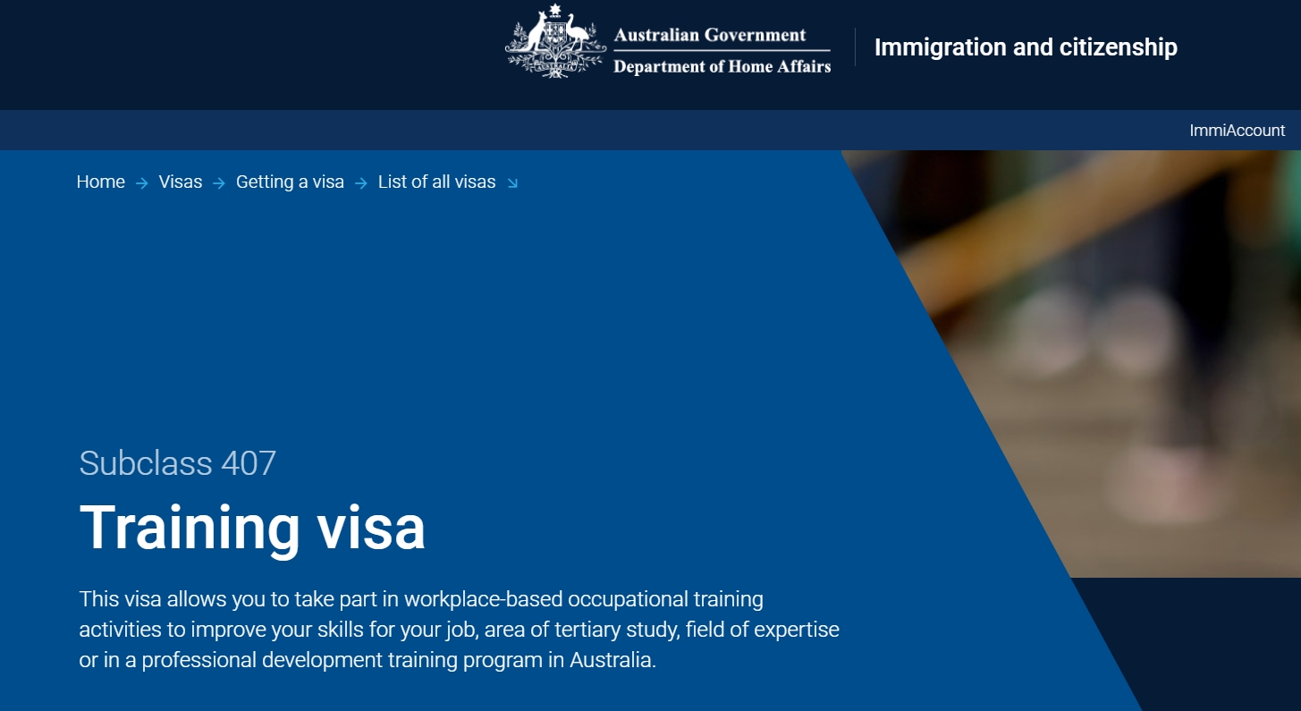 Understanding the Training Visa Subclass 407 - Kris Ahn Lawyers