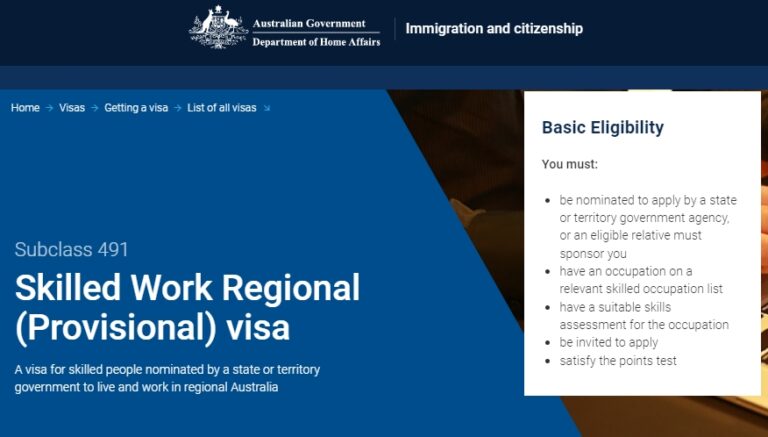 Victoria's Skilled Work Regional Visa (Subclass 491): A Comprehensive Guide for Onshore Recent ...